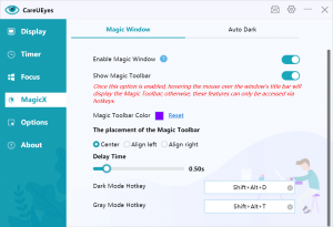 how to use magicx feature - CareUEyes