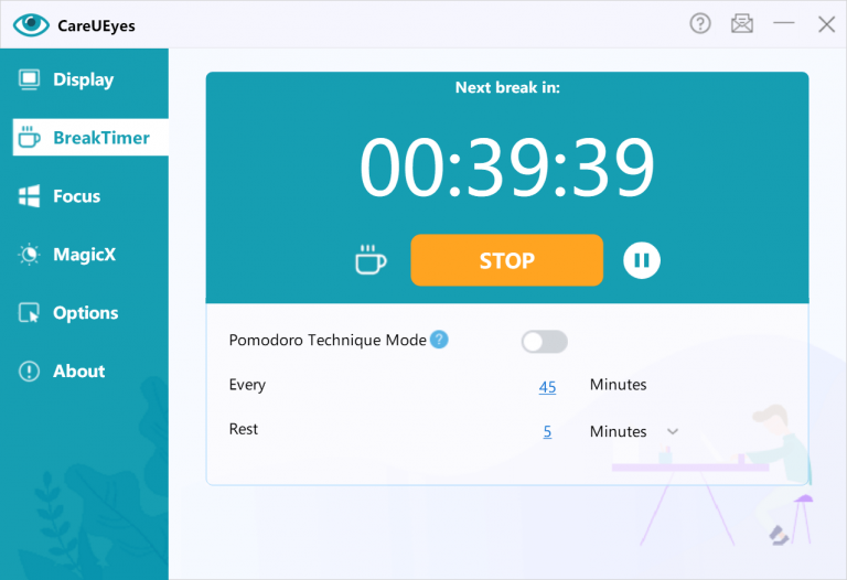 Break Timer - CareUEyes